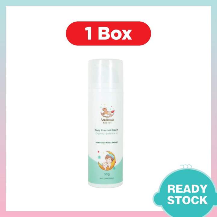 ANASTASIA Baby Comfort Cream 50g Fever Flu Sleep Stomachache Bloating Infection 宝宝安抚霜 发烧伤风 感冒睡眠 ...