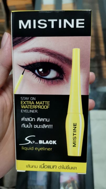 👀👀ของแท้/ พร้อมส่ง👀👀 มิสทิน โซแบล๊ก อายไลน์เนอร์ Mistine so black Liquid Eyeliner**กันน้ำ ...