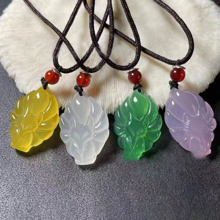 ฮวงจุ้ยจีนน้ำแข็งธรรมชาติสีเหลืองสีขาวสีเขียวสีชมพูโมราเก้าหาง ...