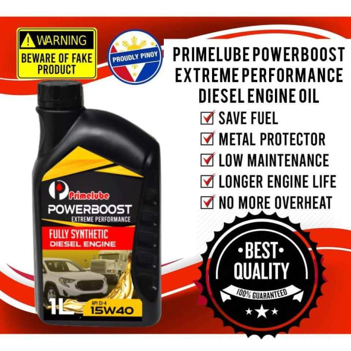 POWERBOOST Primelube®️ Fully Synthetic Diesel Engine Oil 15W-40 1L ...