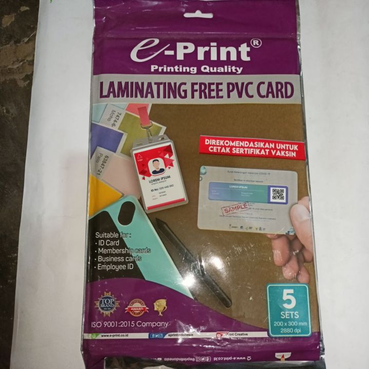 kertas id card E-Print Laminating free PVC card | Lazada Indonesia
