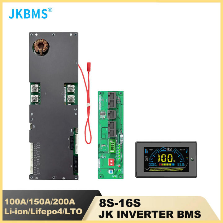 JKBMS Smart Inverter BMS 8S 16S 24V 48V 100A 150A 200A 8S-16S Family Energy Storage Lifepo4/Li ...