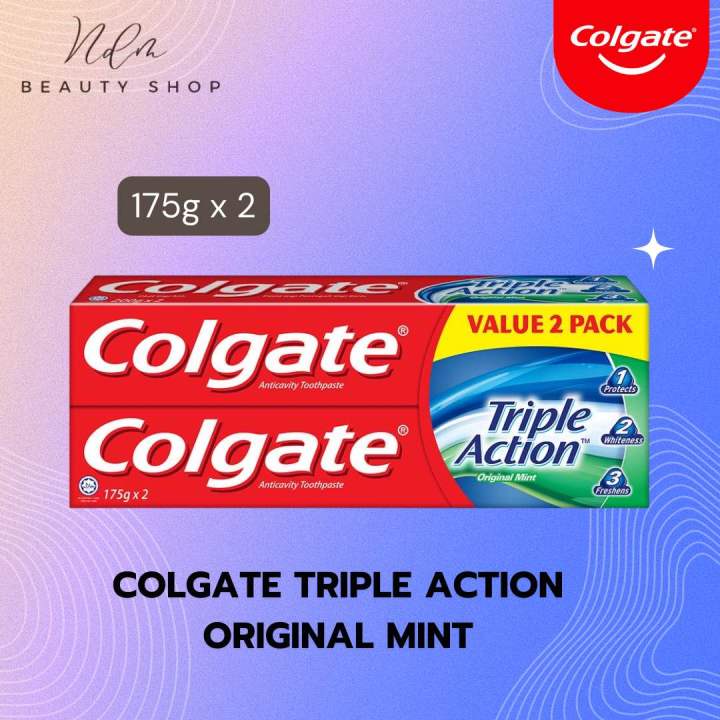 Colgate Triple Action Toothpaste (175g x 2) | Lazada