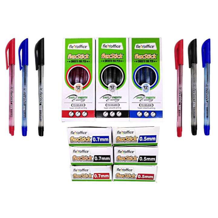 (12pcs)Flexoffice Flexstick Smooth Ink Pen Ballpen | Lazada PH