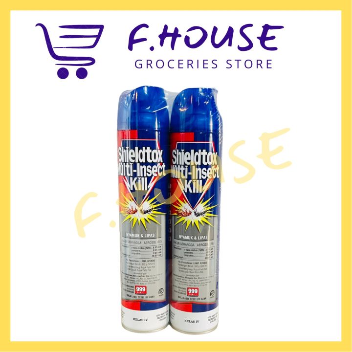 Shieldtox Multi-Insect Killer Spray Aerosol (525ml x 2’s ) [Twinpack ...