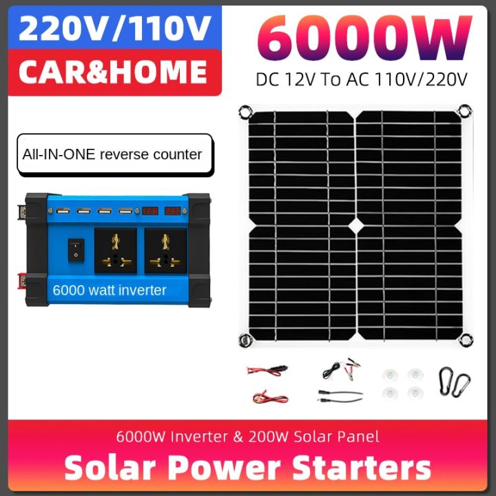 Solar Kit System 6000w Inverse Control All-in-one 220v 110v Inverter ...