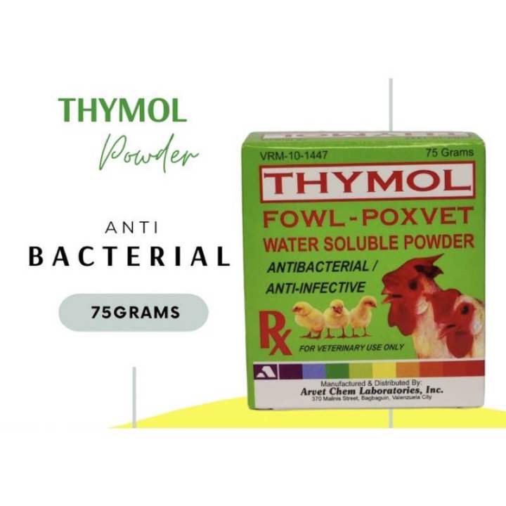 THYMOL Fowl-Poxvet Anti-Bacterial Powder(75g) | Lazada PH