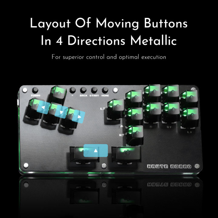 ⭐⭐⭐Haute42 B16 Fightstick Hitbox Leverless Controller Mini Stickless Arcade Stick For PC /Ps3 ...