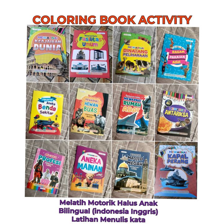 Buku Aktivitas Mewarnai Anak Coloring Book Activity - Lingkar Meda ...