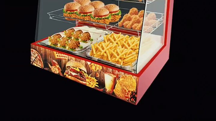 Commercial Food Warmer Display Cabinet Fried Chicken Insulation Cabinet ...