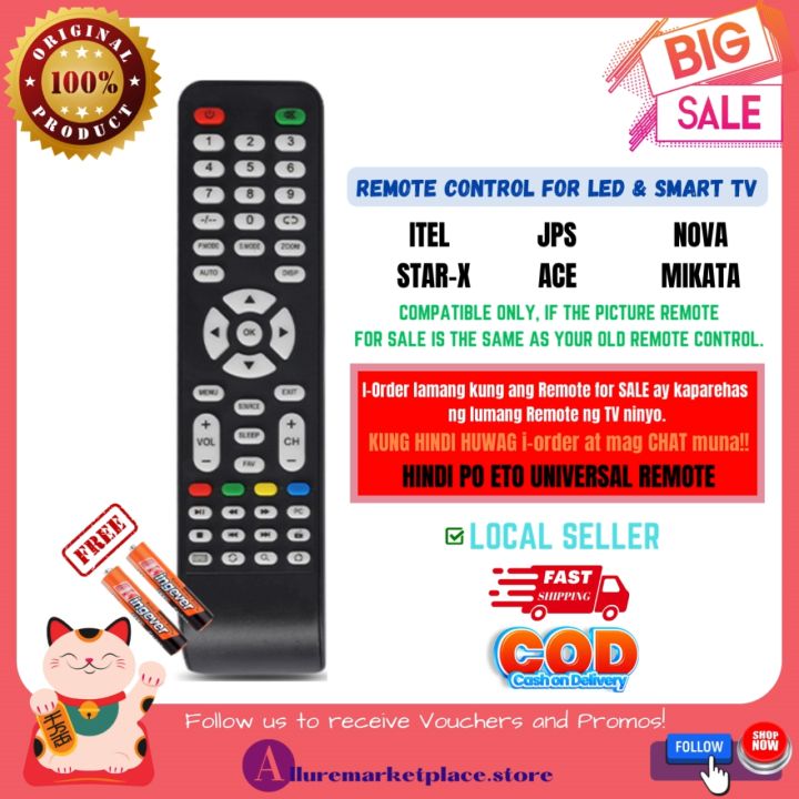 Original Smart TV Remote for KASSEL TV MIKATA TV JPS SMART TV ACE ...