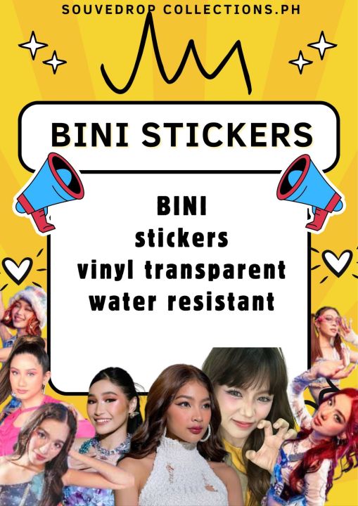 Bini stickers vinyl water resistant medium to big | Lazada PH
