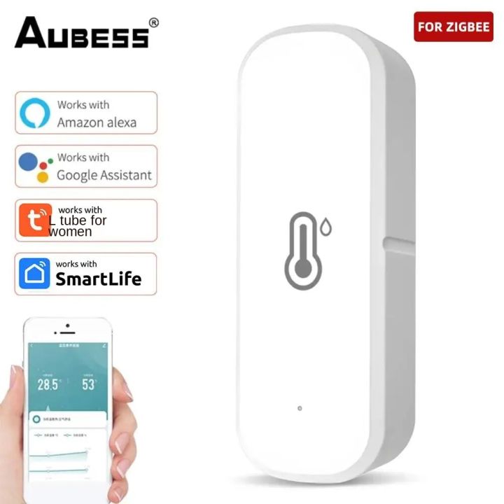 Tuya ZigBee Temperature Humidity Sensor Home Connected Thermometer ...