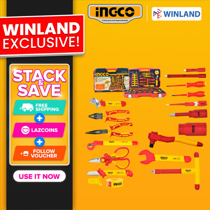 Ingco by Winland 41pcs Insulated Hand Tools Set 1000V Long Nose ...