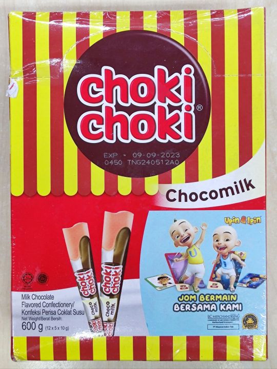 ️UPIN & IPIN ️ CHOKI CHOKI CHOCOMILK 12x5x10G (600G/60STICKS) | Lazada