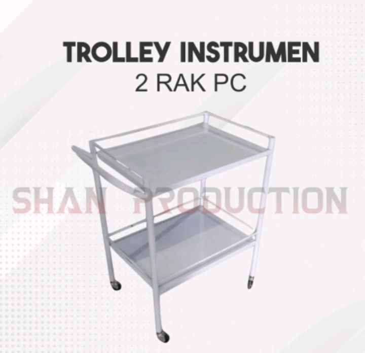 Trolly instrument 2 susun besi | Lazada Indonesia