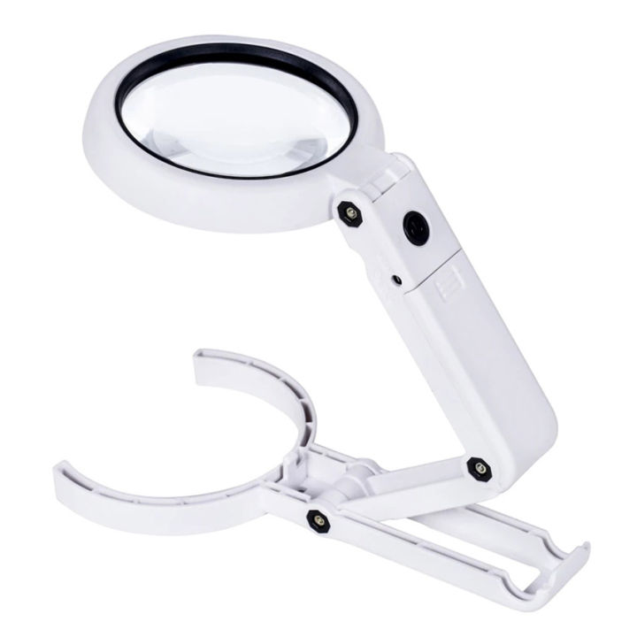 11X Foldable Magnifying glass with light for Reading Jewelry ...