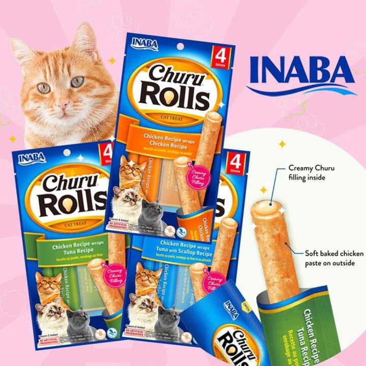 INABA Churu Rolls 4 Sticks 40g | Lazada PH