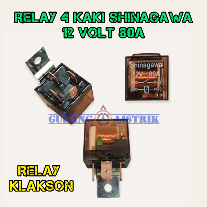 Relay 4 Kaki 12 Volt 80A SHINAGAWA Relay Klakson | Lazada Indonesia