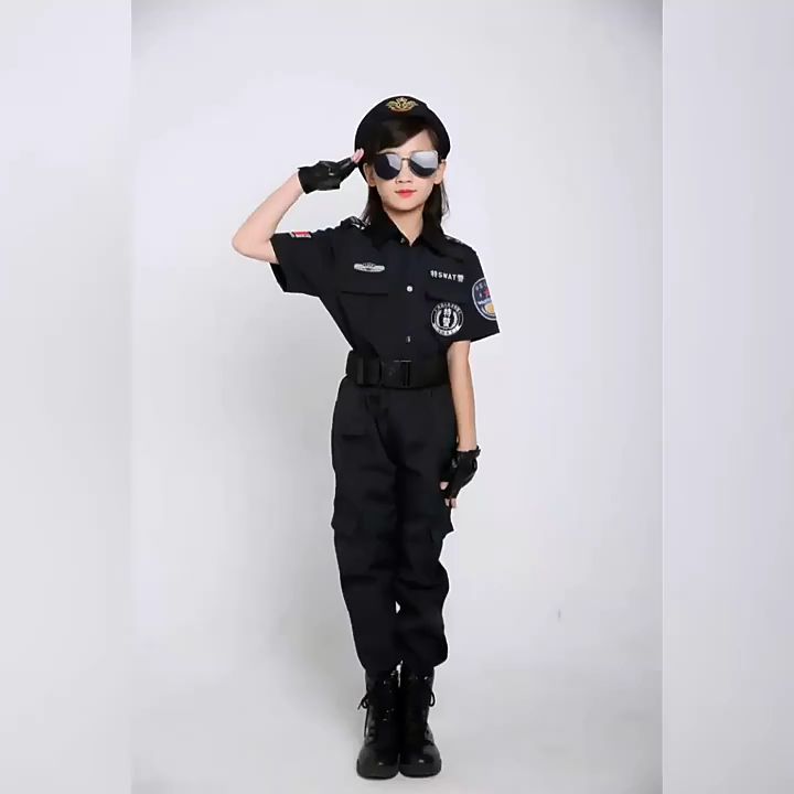 LUXA Polices Costume for Kids Cosplay Costumes Children Performance ...