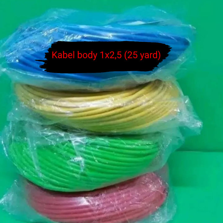 KABEL BODY KAWAT RAMBUT SERABUT UKURAN 1x2,5 1x1,5 dan 1x0,8 PANJANG 25 ...