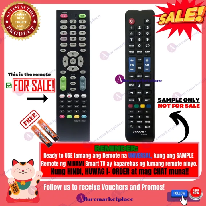 Minami Smart TV Remote Ready to Use Universal [**Mag Basa B4 Umorder ...