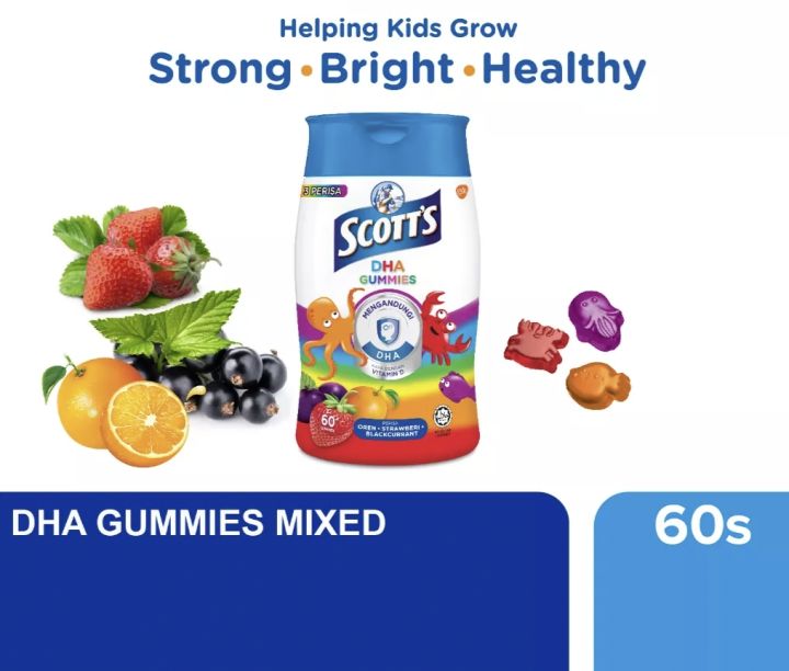 Scott's DHA Gummy Assorted Flavours 60's | Lazada