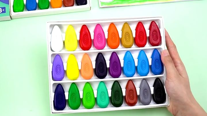 NIKO 12/24/36 Colors Drop Crayons Coloring Set Safe Non-Toxic Washable ...