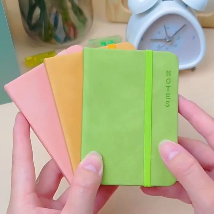 A7 Mini Leather Notebook Notepads Diary Book Notebook School Supplies ...