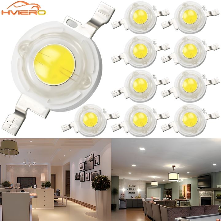 10Pcs DC 3V 3W High Power Light-Emitting Diode LEDs Chip SMD Lights ...