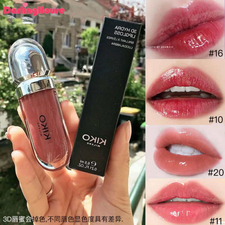 《1217》KIKO Moisturizing Lipstick 3D Lip Glaze Golden Glass Bubble Lip ...