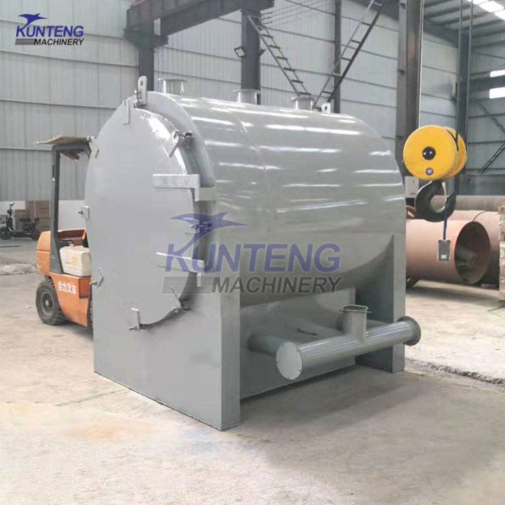 Horizontal Biochar Furnace Coconut Shell Furnace Log Carbonization ...