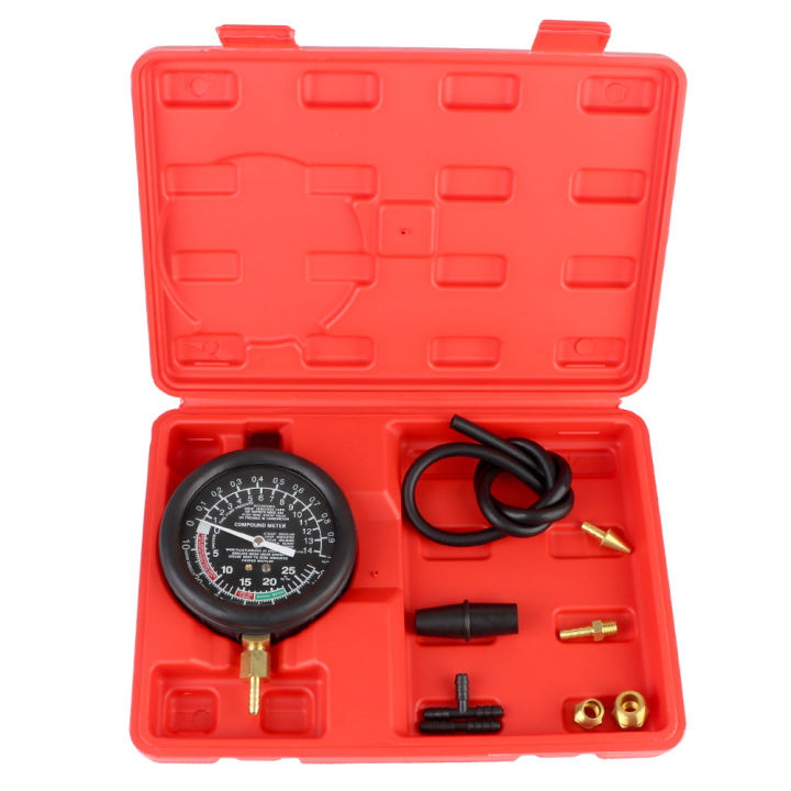 Automotive Cylinder Tester Kit Pressure Gauge Vacuum Gasoline Engine ...
