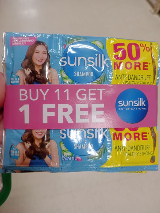 12 SACHETS SUNSILK ANTI DANDRUFF SHAMPOO 13.5ml | Lazada PH
