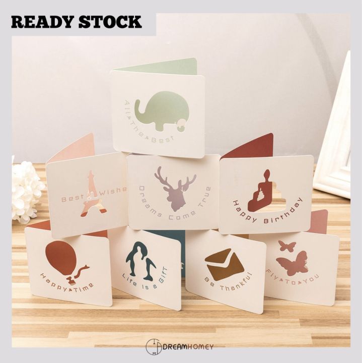 [DH] Foldable Gold Frame Greeting Card Birthday Card Wish Card Kad ...