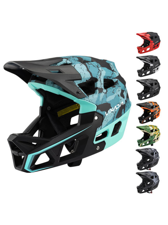 Full Face Mountain Bike Helmet Adult Racing Downhill MTB Helmet ...