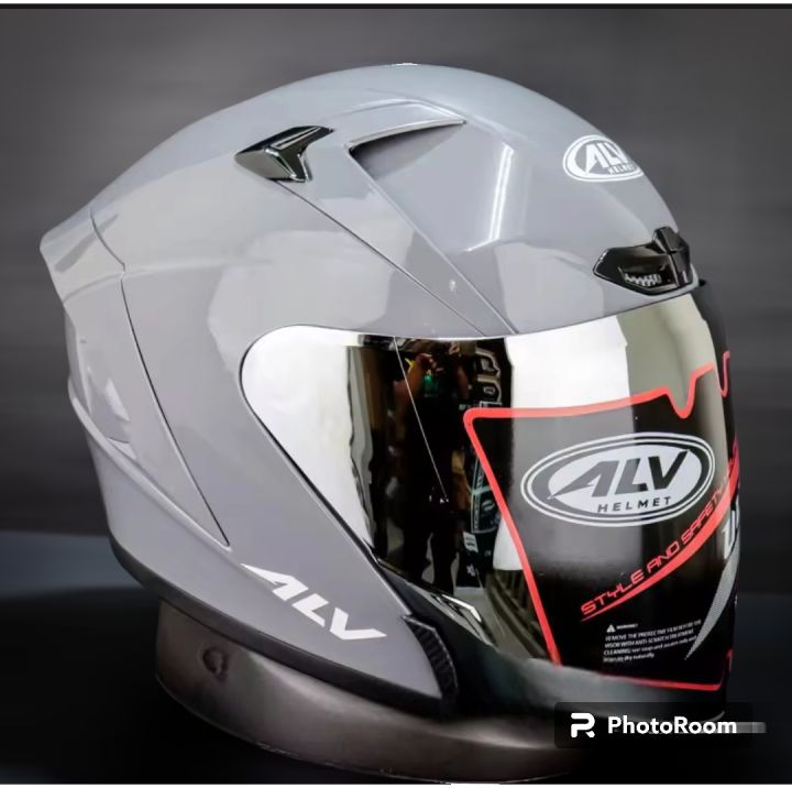 Helm Half Face ALV ULTRON Kekinian Kaca Silver STONE GREY | Lazada ...