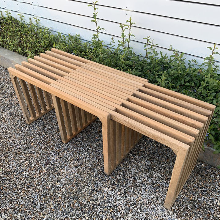 Solid Wood Bench Retractable Pull-out Bench Log Doorway Shoe Wearing ...