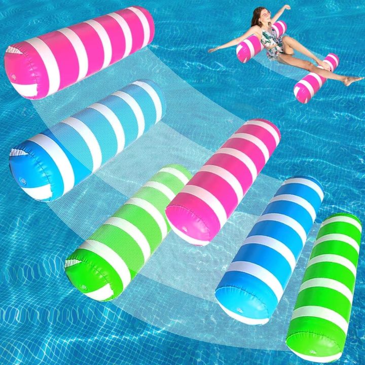 Swimming Pool Parties Foldable Striped Inflatable Lounge Chair Suitable ...