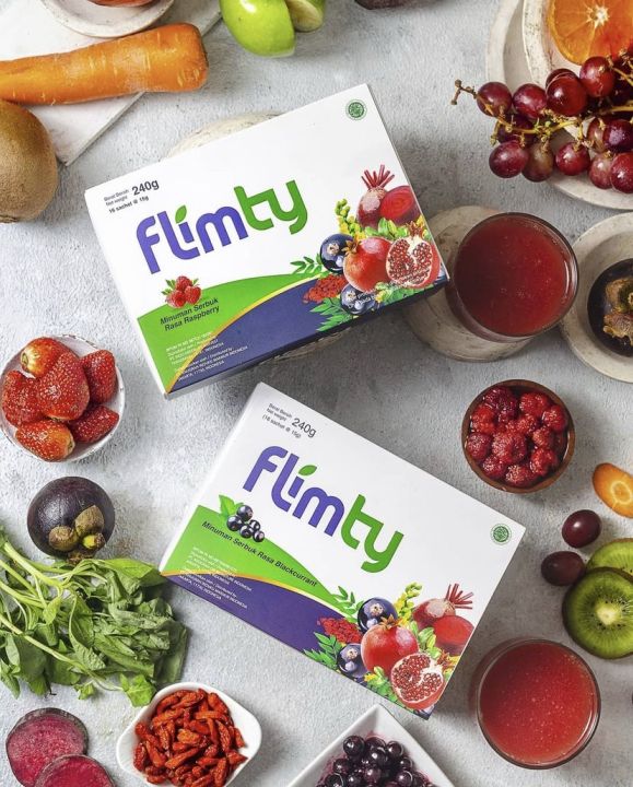 Flimty Fiber 100% Original | Minuman Detox Antioksidan - 1 Box isi 16 ...