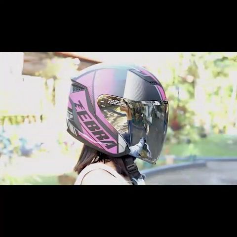 (FREE VISOR)ZEBRA helmet 320 Motorcycle half face helmet with dual ...