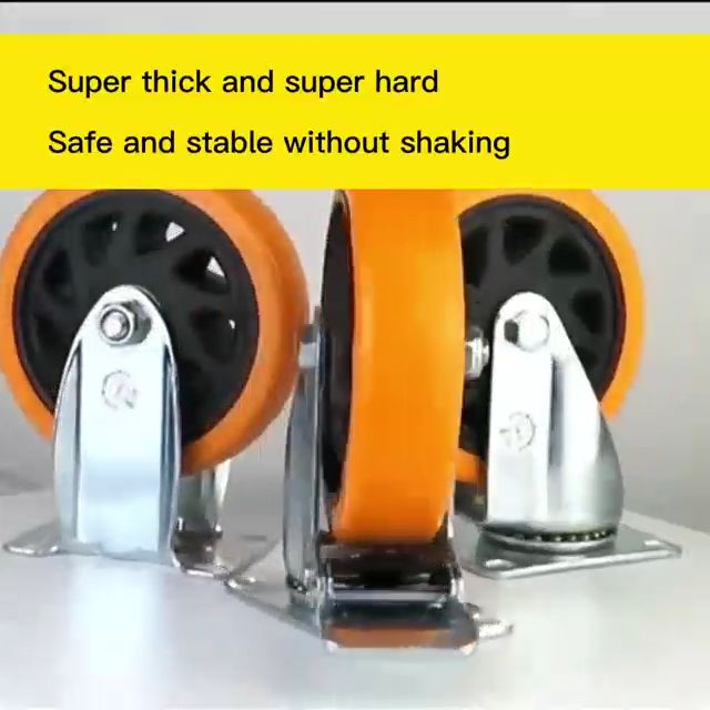 1/1.5/2inch PU wheels Swivel Caster Wheels Thread Stem Mount Trolley ...