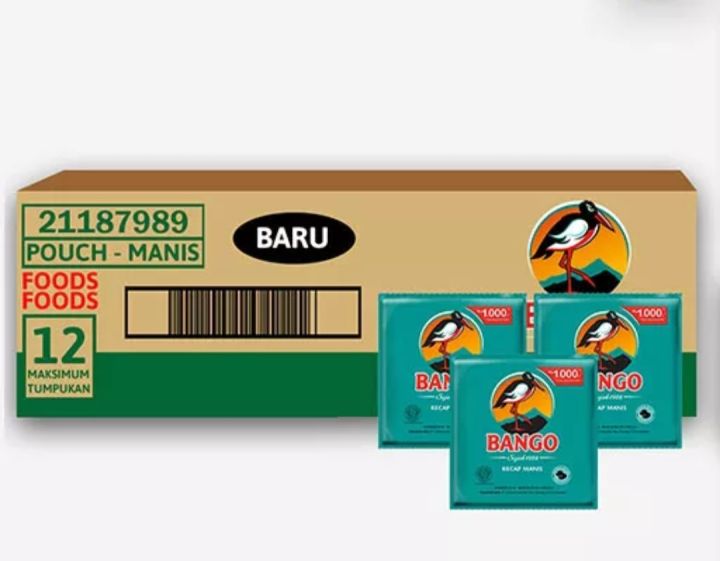 KECAP BANGO Manis 1000an (12rtg x12 Sachet x 20ml) | Lazada Indonesia