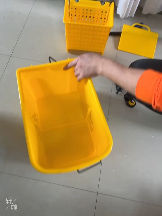 {SG Seller} Yellow Mopping Pail With Wringer Trolley 20L / Mop Cart ...