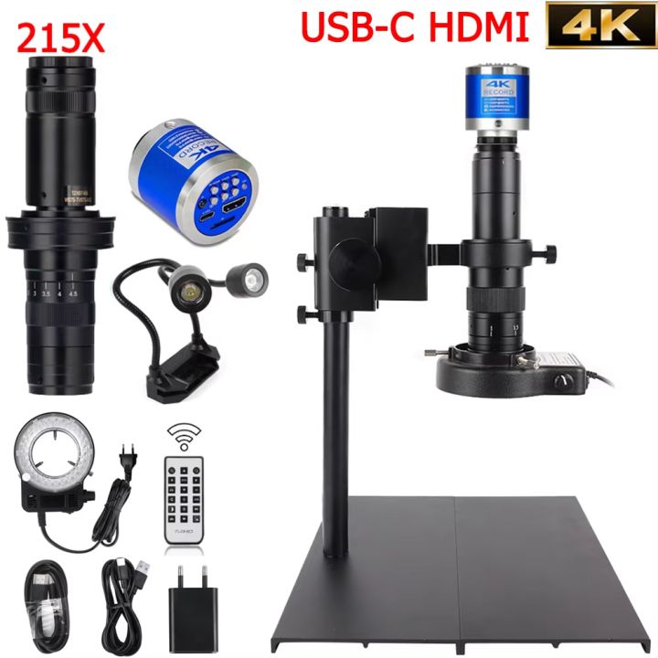 Adjustable Magnification 35X-215X Microscope Lens Dia 50mm 0.7X-4.5X ...