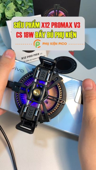 Quạt tản nhiệt điện thoại X12 Plus / X12 Pro Max / X60 Ultra tản nhiệt ...
