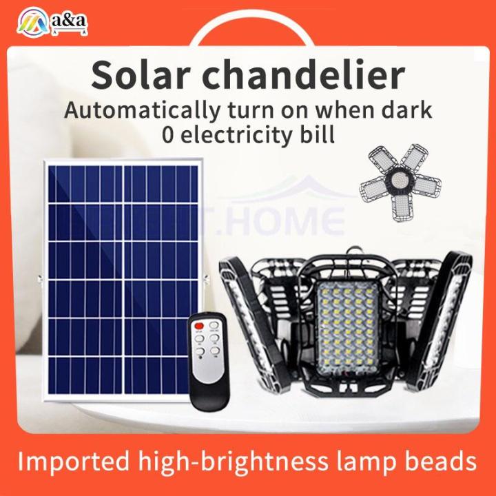 A&A A A Solar ceiling light Solar chandelier solar indoor lights for ...