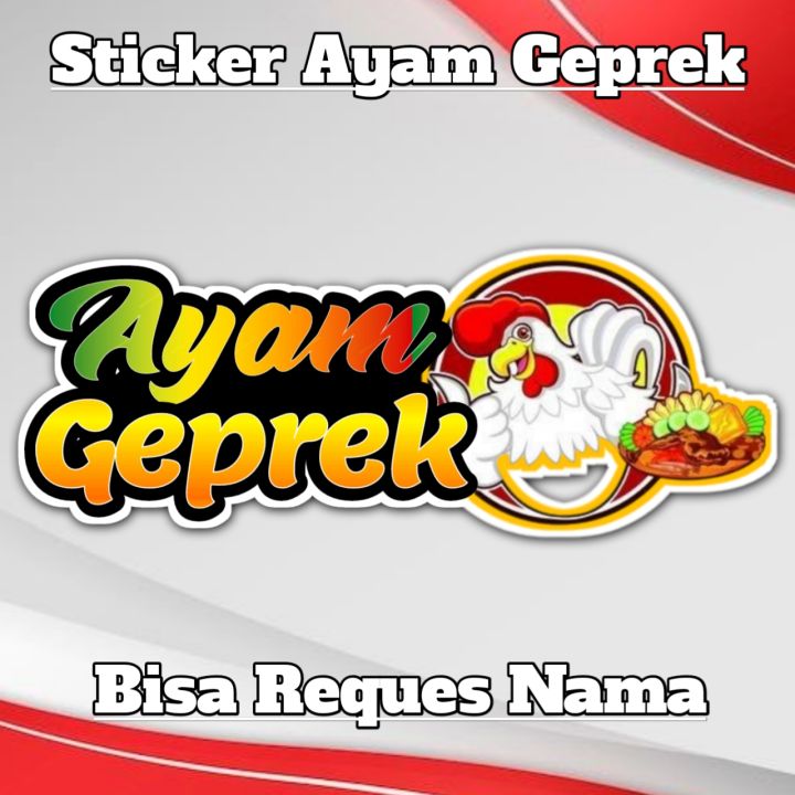 Sticker Ayam Geprek | Sticker Kaca Jualan | Lazada Indonesia