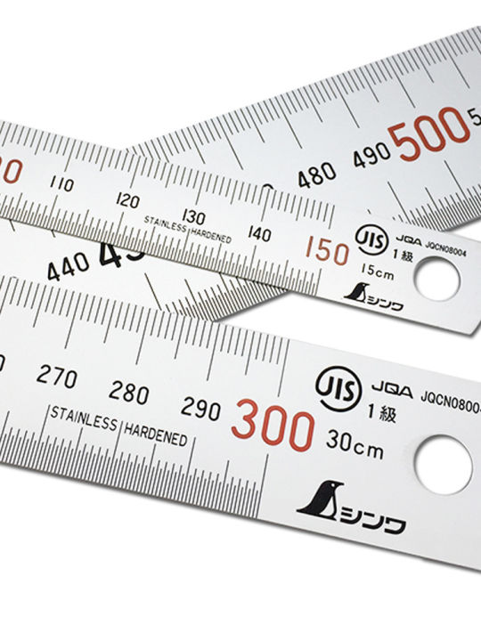 Japanese Affinity Shinwa Penguin Brand Stainless Steel Ruler Thickened Steel Rulers High ...
