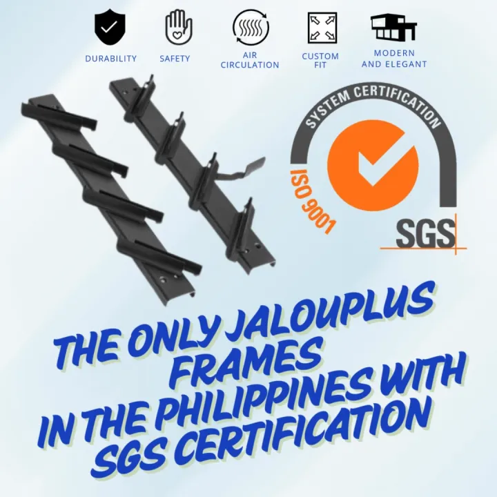 DOORMAX Jalouplus Iron Powder Coated Steel Nylon Jalousie Window Frame ...